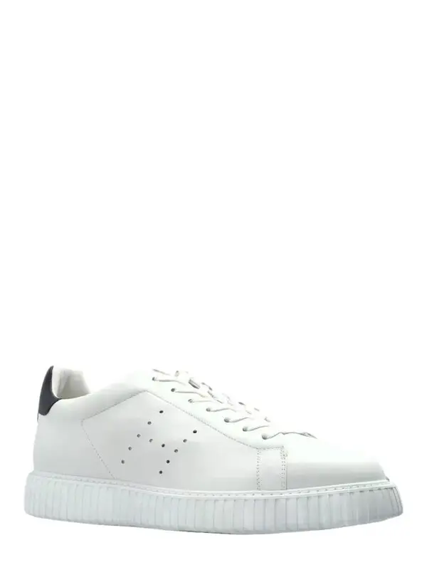 Hogan Perforated Detail Leather Sneakers - White