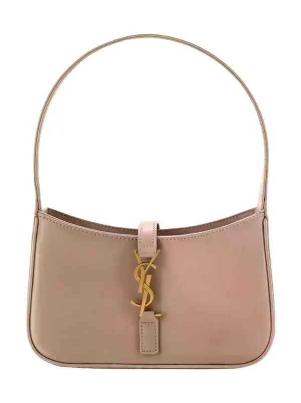 Saint Laurent Le 5 A 7 Hobo Leather Mini Shoulder Bag - Neutrals