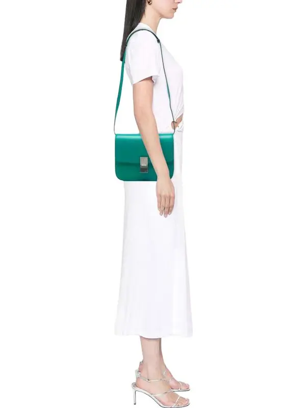 Celine 2016 Medium Calfskin Classic Box Crossbody Bag - Blue