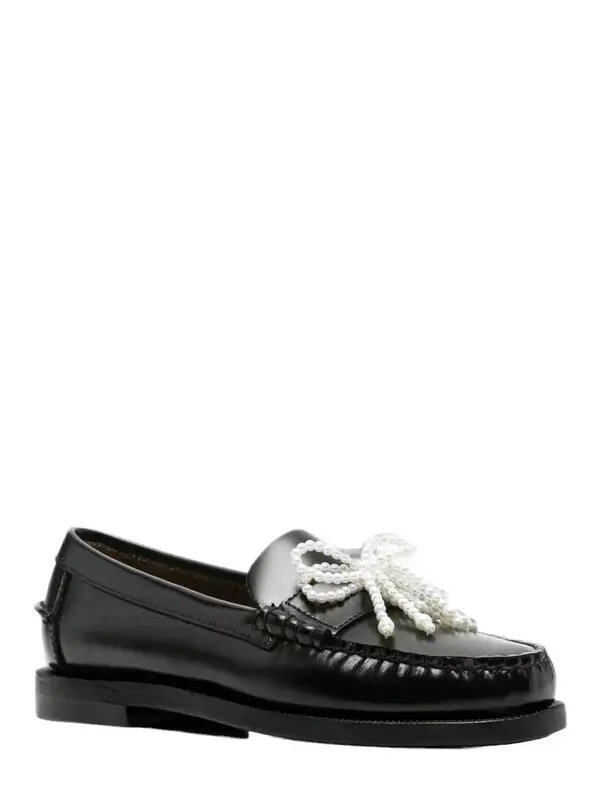 SEBAGO Bow Embellished Loafers - Black