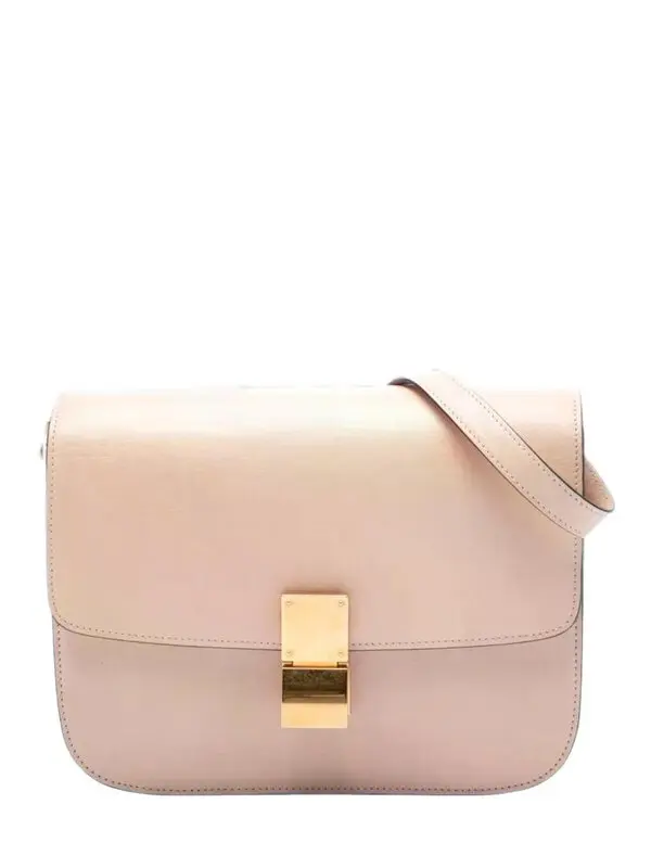 Celine 2016 Medium Calfskin Classic Box Crossbody Bag - Pink