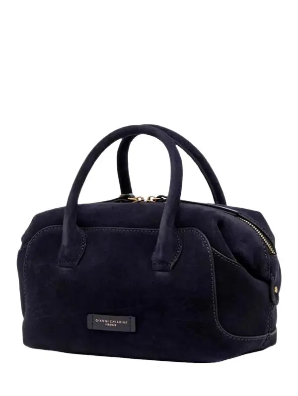 GIANNI CHIARINI Gemma Suede-finish Logo-plaque Tote Bag - Blue