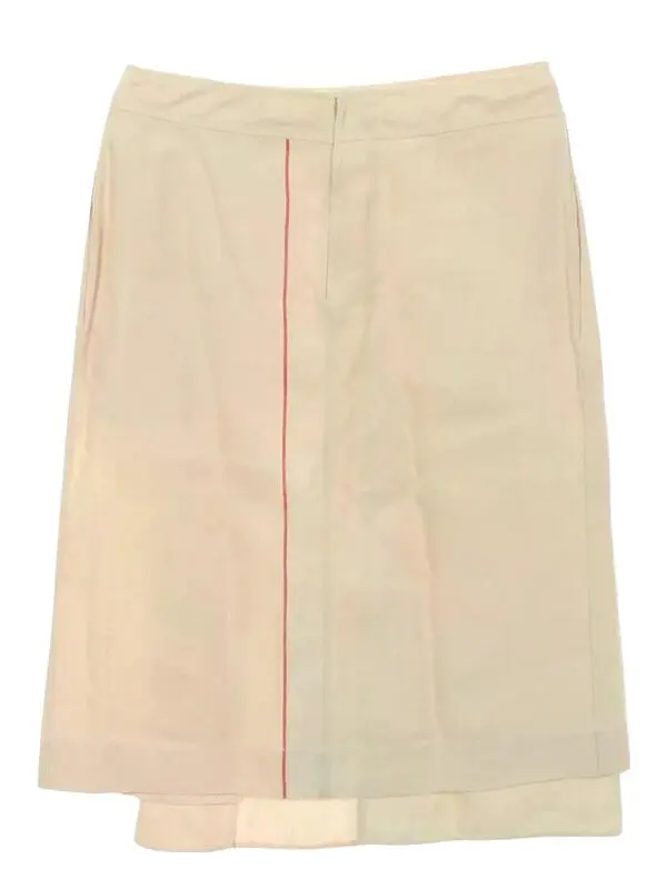 JIL SANDER Ivory Linen Wrap Skirt With Asymmetrical Hem - Neutrals