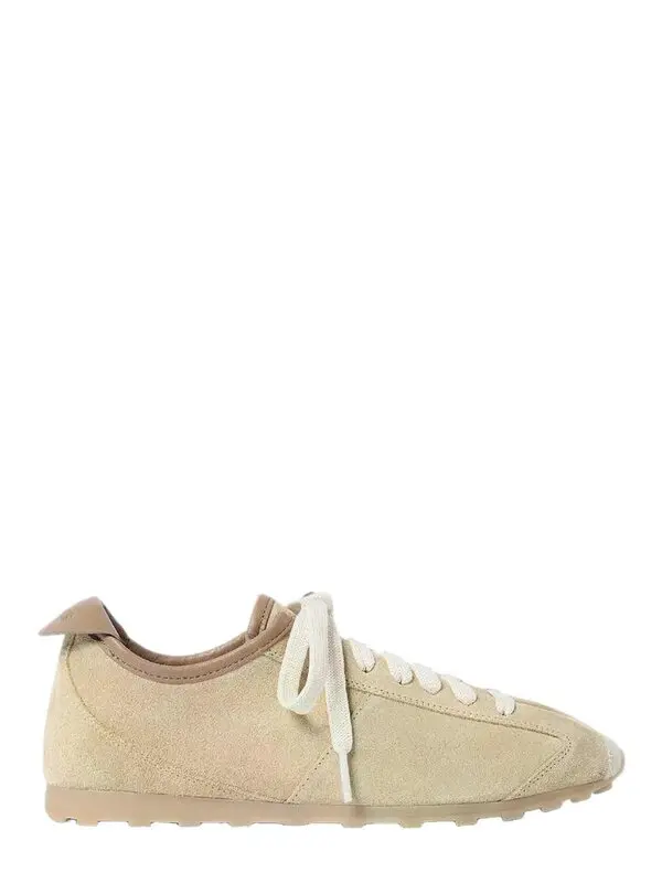 Jacquemus Suede Tennis Sneakers With Espadrille Inspiration - Neutrals