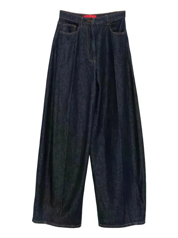THELATEST Pleated Detail Wide-leg Jeans - Blue