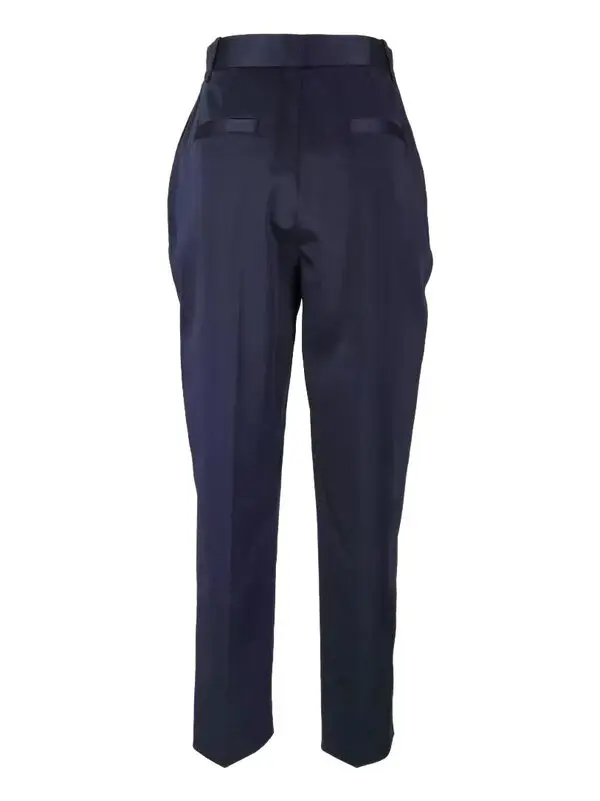 Elisabetta Franchi Stretch Satin Trousers - Blue