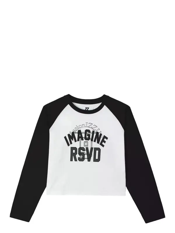 Izzue Slogan-print Raglan-sleeved T-shirt - White