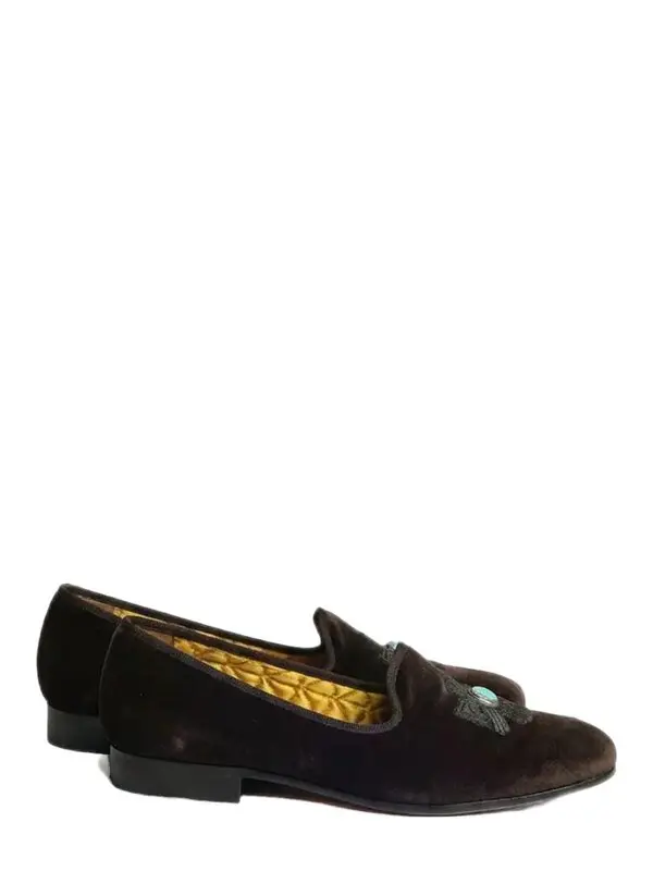 FORTELA Broadway Thunderbird Embroidered Loafers - Brown