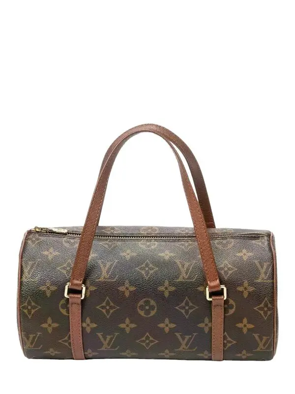 LOUIS VUITTON Papillon 26 Monogram Canvas Cylinder Handbag - Brown