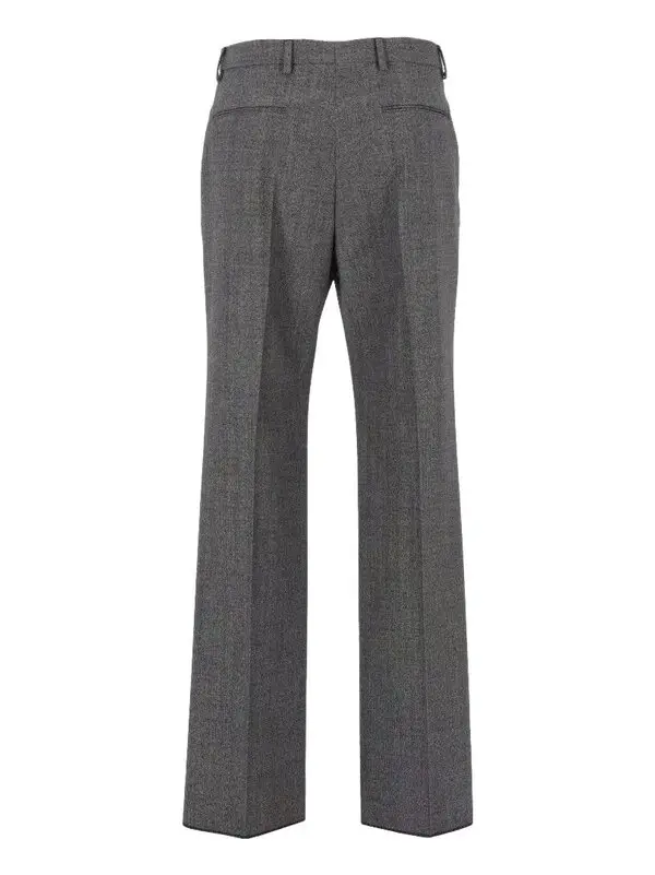 Valentino Garavani Tailored Trousers With Herringbone Pattern - Grey