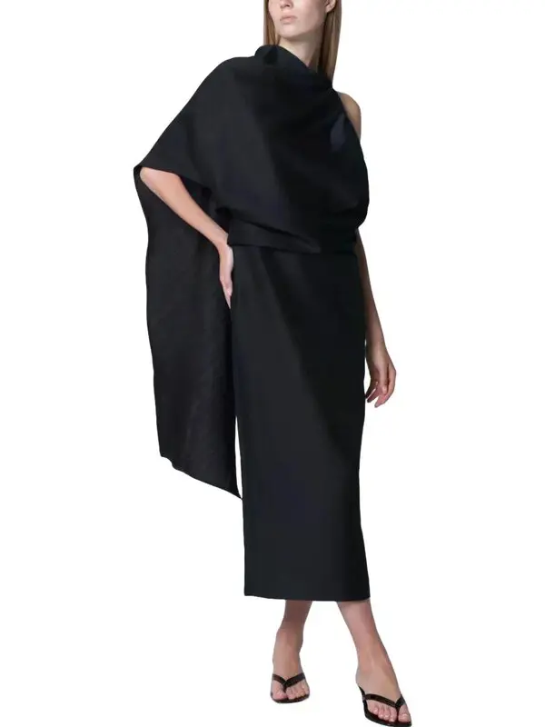 RÓHE Draped Open-back Midi Dress - Blue