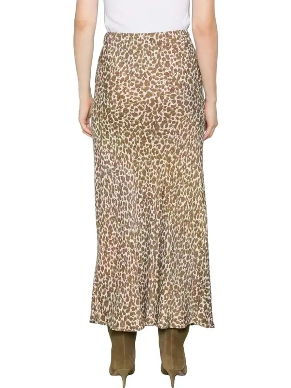 BETTY BARCLAY Satin Finish Midi Skirt - Neutrals