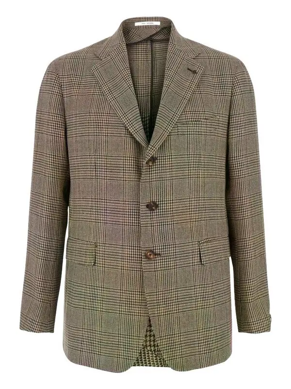 Tagliatore New York Check-pattern Notched-lapels Blazer - Neutrals