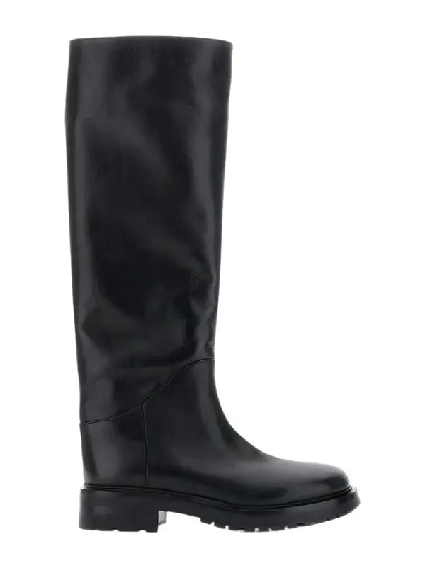STRATEGIA SHOES Strategia Marengo Leather Knee-high Boots - Black