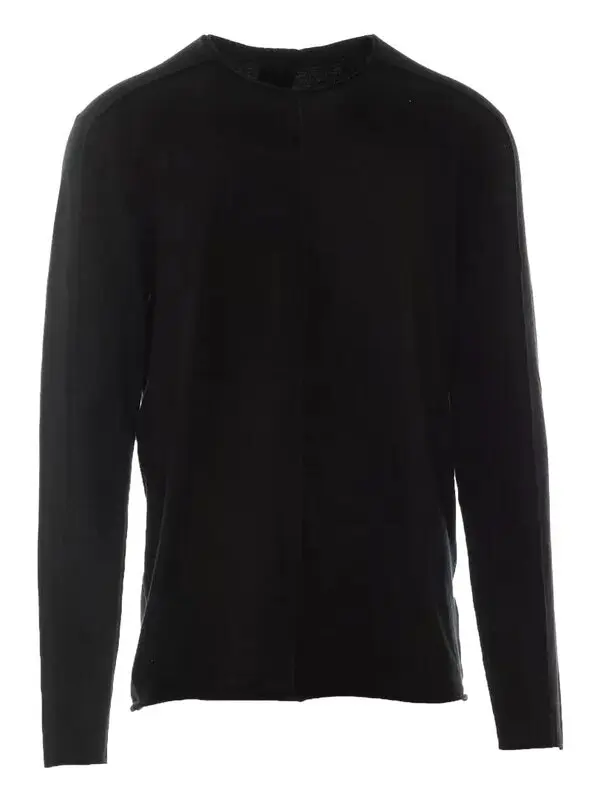 THOM KROM Exposed Seam Crew Neck Sweater - Black