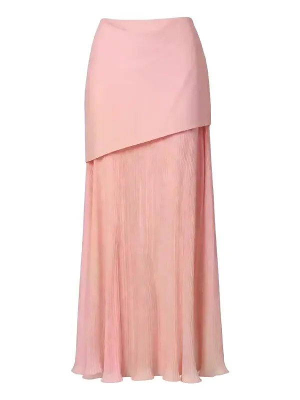 BAOBAB Asymmetrical Pleated Maxi Skirt - Pink