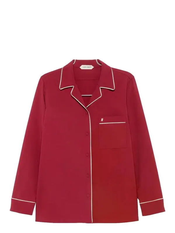 Alberta Ferretti Contrast Trim Shirt - Red