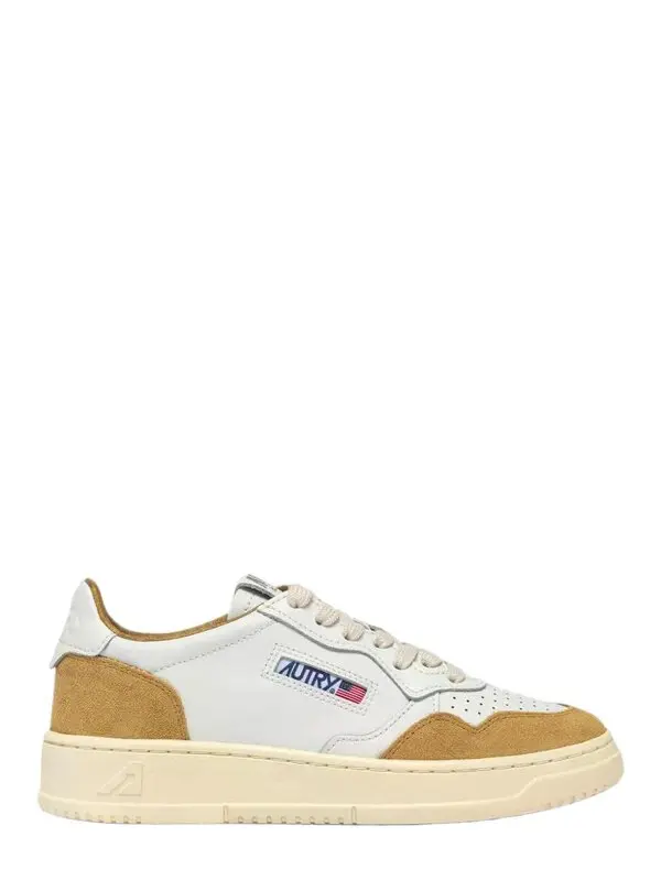 AUTRY Suede Panelled Perforated Sneakers - Neutrals