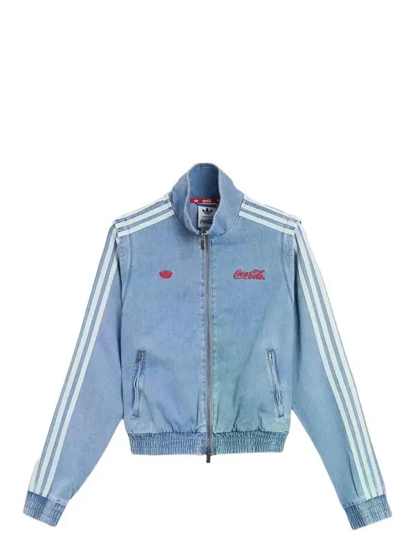 Adidas X Coca-cola Embroidered Denim Jacket - Blue