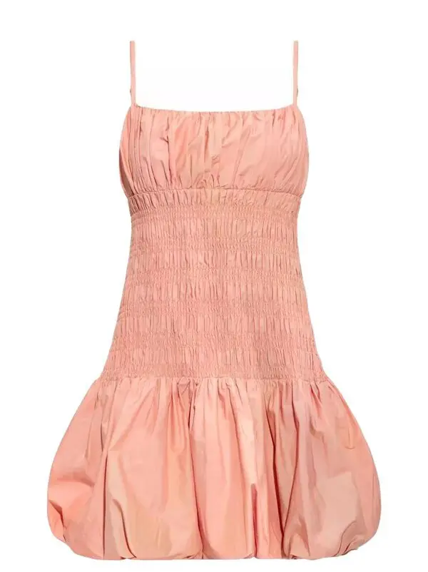 Michael Kors Smocked Bubble-hem Mini Dress - Pink