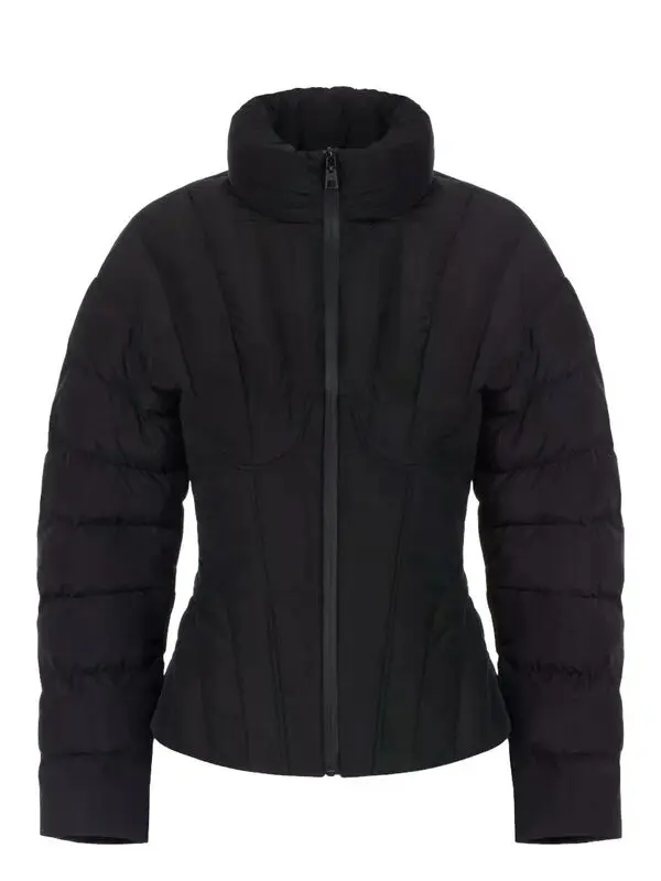 Elisabetta Franchi Voile Fabric Down Jacket - Black