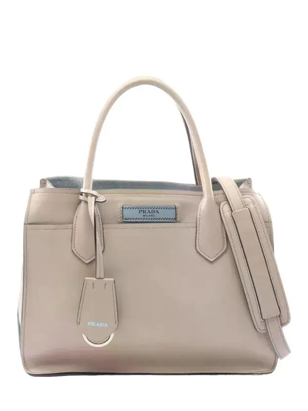 Prada 2000s City Calf Tote Bag - Neutrals