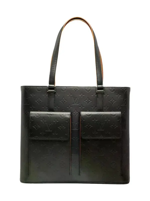 LOUIS VUITTON Monogram Mat Wilwood Tote Bag - Grey