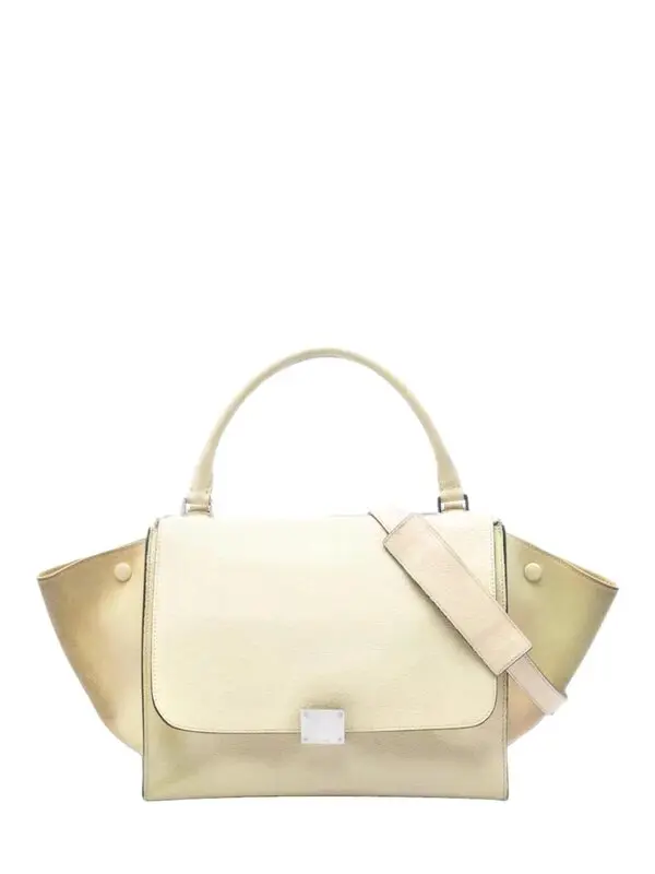 Celine Medium Trapeze Satchel Calfskin And Suede - Brown