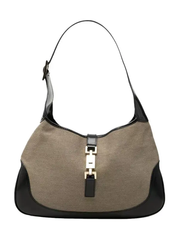 Gucci Canvas Jackie Shoulder Bag - Brown