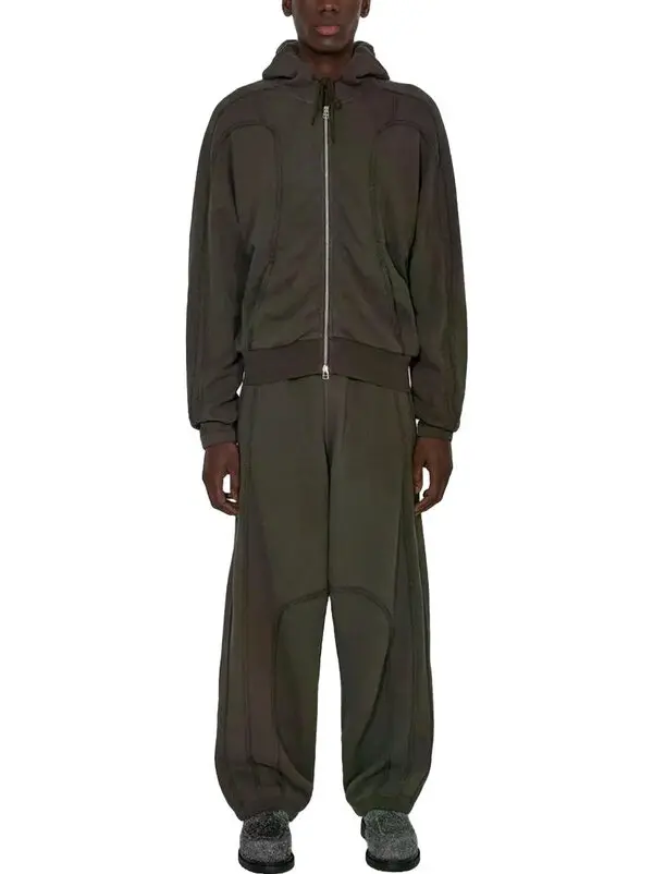 _J.L - A.L_ Plio Woven-trim Hoodie - Grey