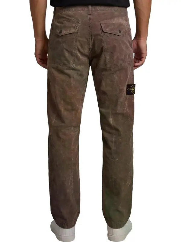 Stone Island Terra-effect Corduroy Trousers - Brown