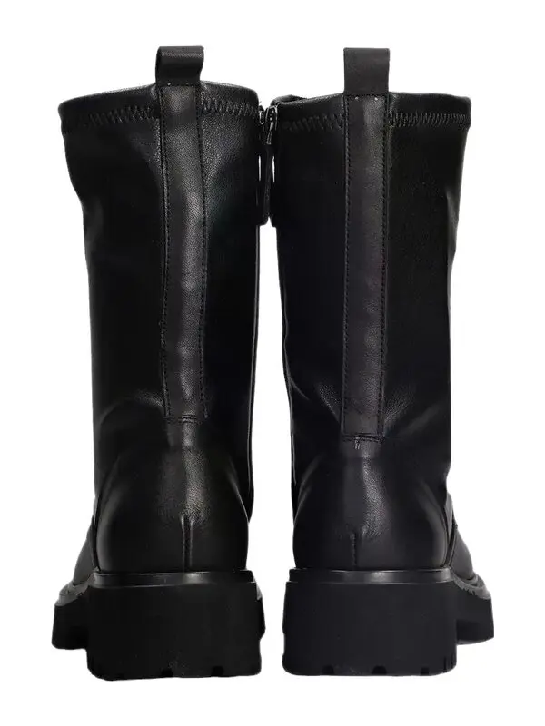 JULIE DEE Lace-up Combat Boots - Black