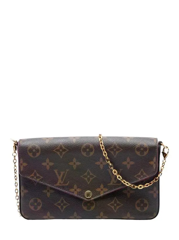LOUIS VUITTON 2020 Monogram Pochette Felicie Crossbody Bag - Brown