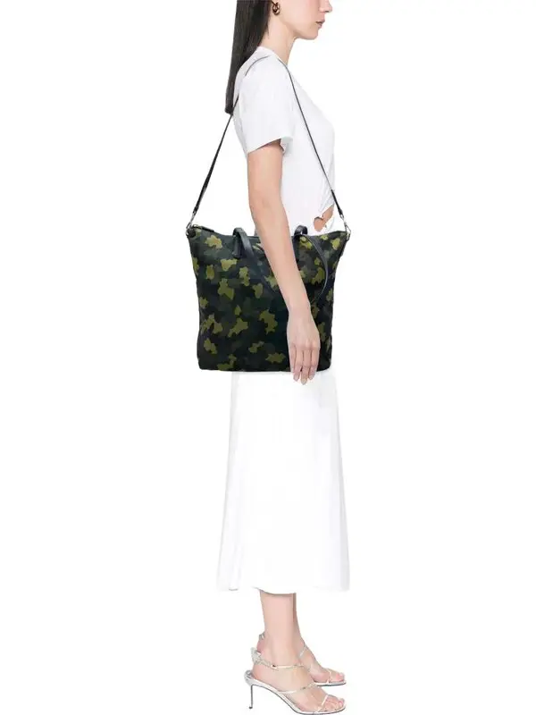 Prada 2013-2026 Tessuto Stampato Satchel - Green