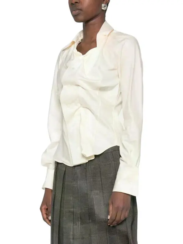 VIVIENNE WESTWOOD Drunken Draped Shirt - Neutrals