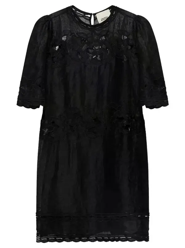 Isabel Marant Étoile Reldine Cut-out Embroidered Mini Dress - Black