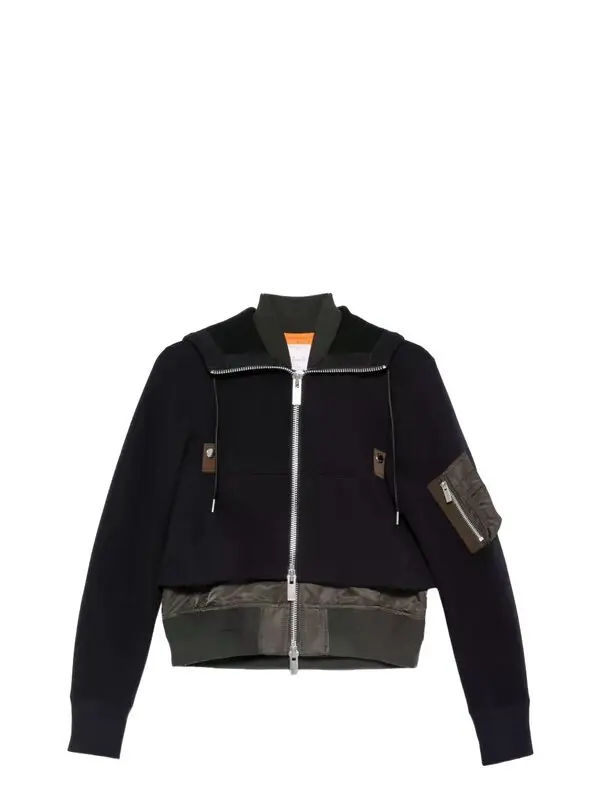 Sacai Panelled Layered-effect Jacket - Blue