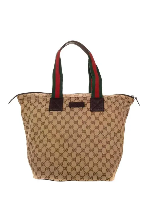 Gucci Gg Supreme Web Tote Bag - Neutrals