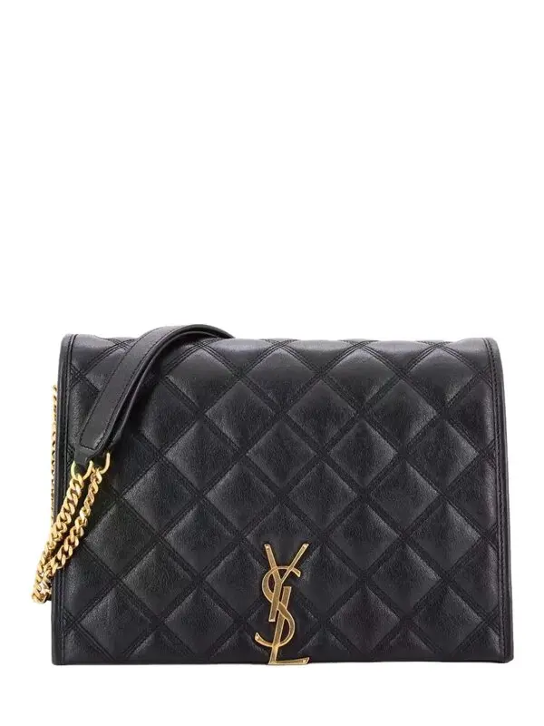 Saint Laurent Becky Quilted Leather Small Shoulder Bag - Black