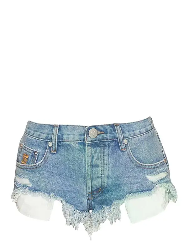 ONETEASPOON Dukes Micro Frayed Shorts - Blue