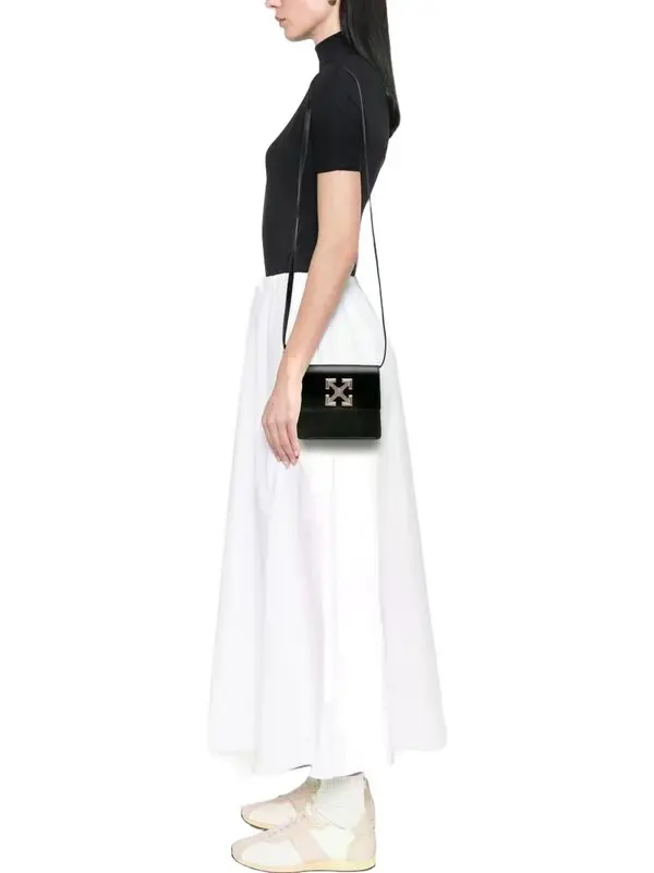 Off-White Calfskin Jitney 0.7 Bag - Black