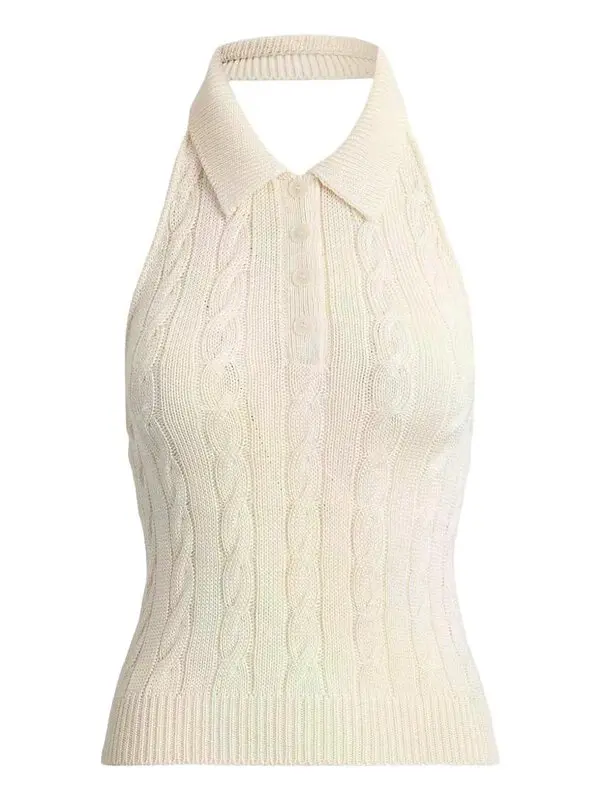 Polo Ralph Lauren Cable-knit Halter Polo Jumper - Neutrals
