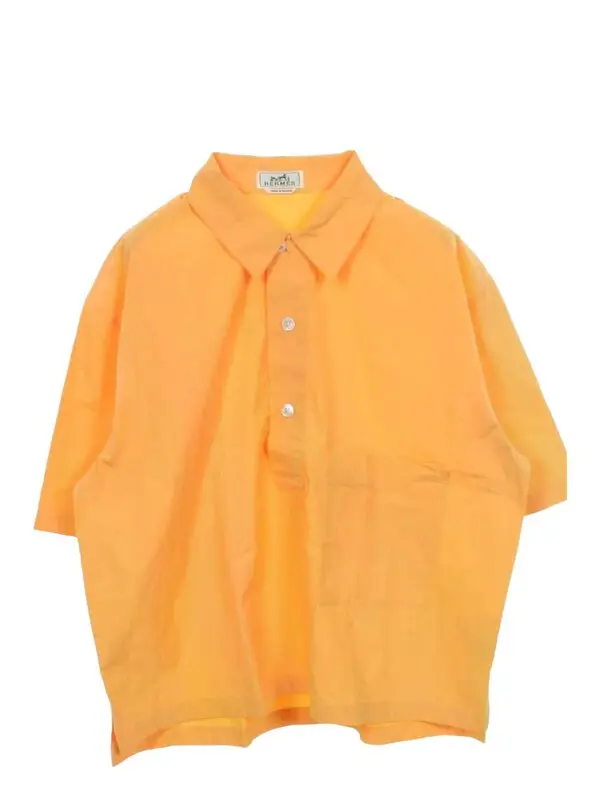 Hermès 2010s Front-pocket Short-sleeved Polo Shirt - Orange