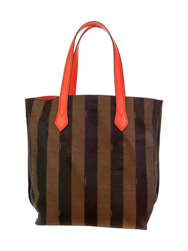 Fendi Pequin Striped Tote Bag - Brown