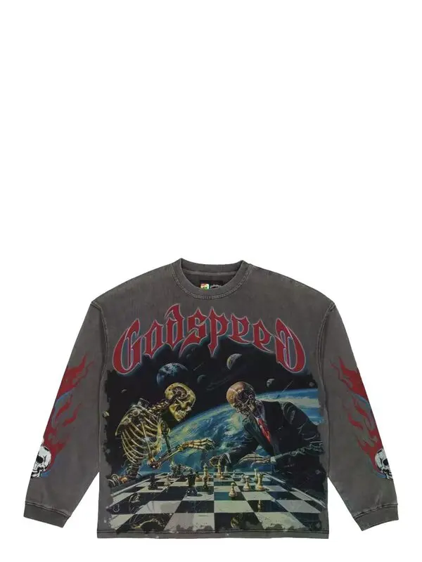 GODSPEED Checkmate Graphic-print T-shirt - Grey