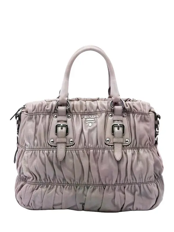 Prada Nappa Gaufre Satchel - Grey
