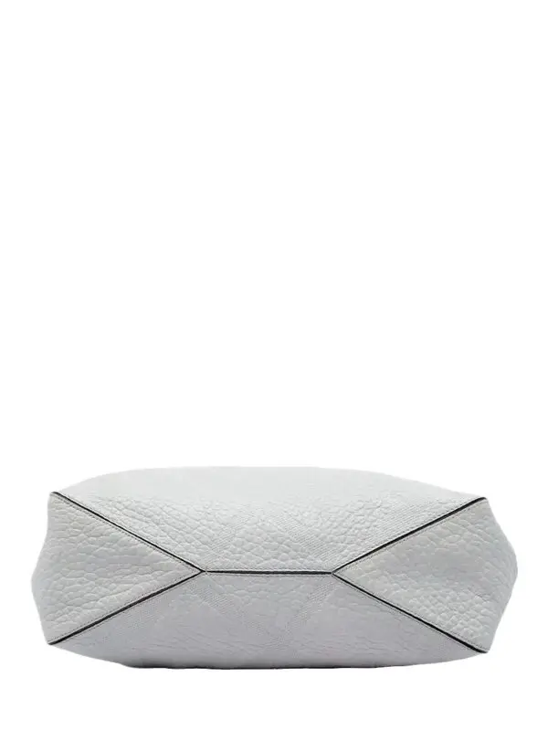 Burberry Elephant Embossed Calfskin Dewsbury Satchel - Grey