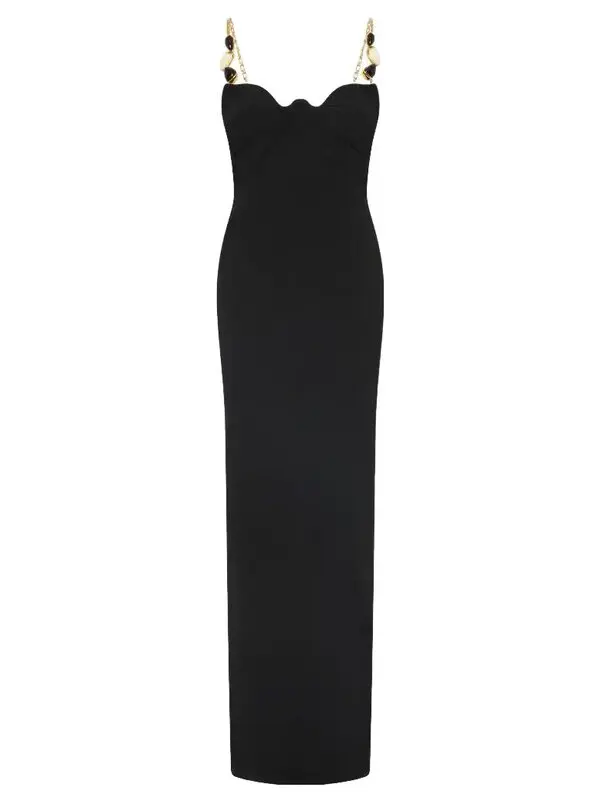 Rachel Gilbert Riccardo Embellished-strap Gown - Black