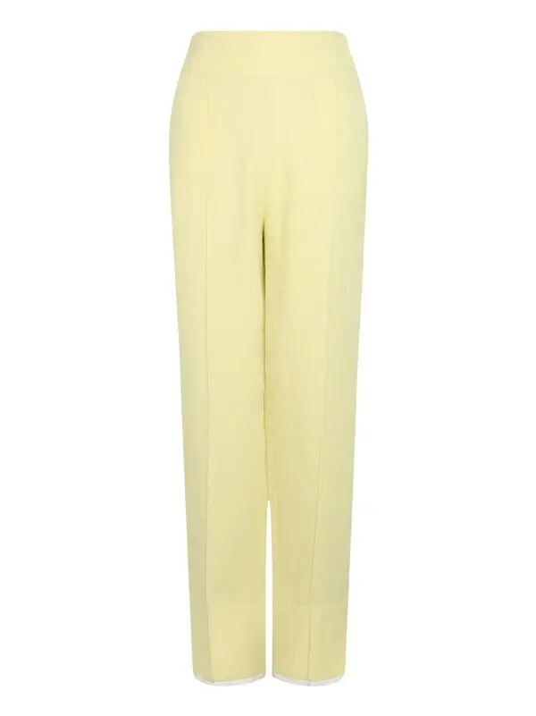 FERRAGAMO Tailored Pants With Contrast Piping - Yellow