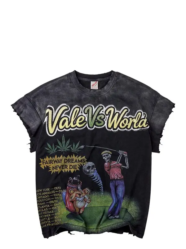 VALE FOREVER Graphic Print T-shirt - Black